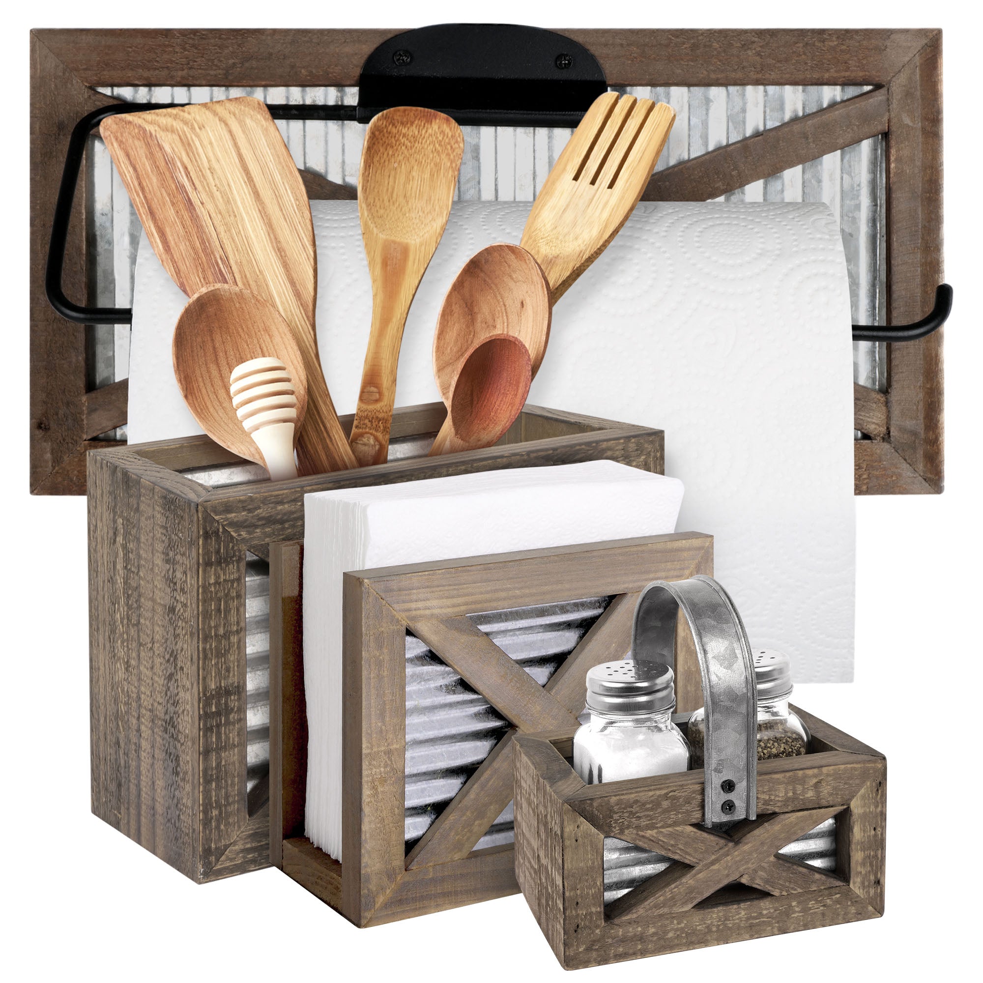 4-Piece Barn Door Kitchen Decor Set – Autumn Alley