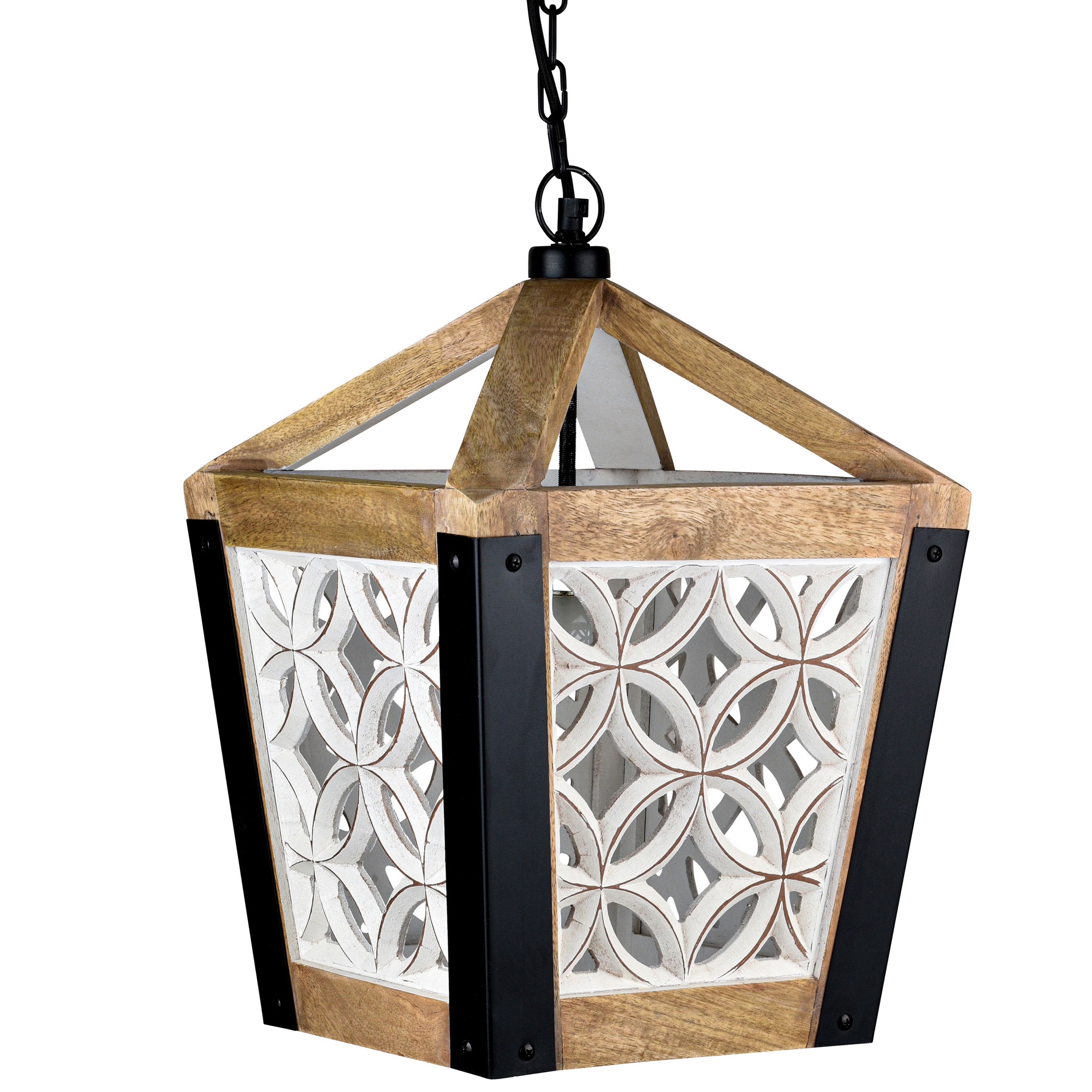 Carved Wood Hanging Pendant Light (Large) – Autumn Alley