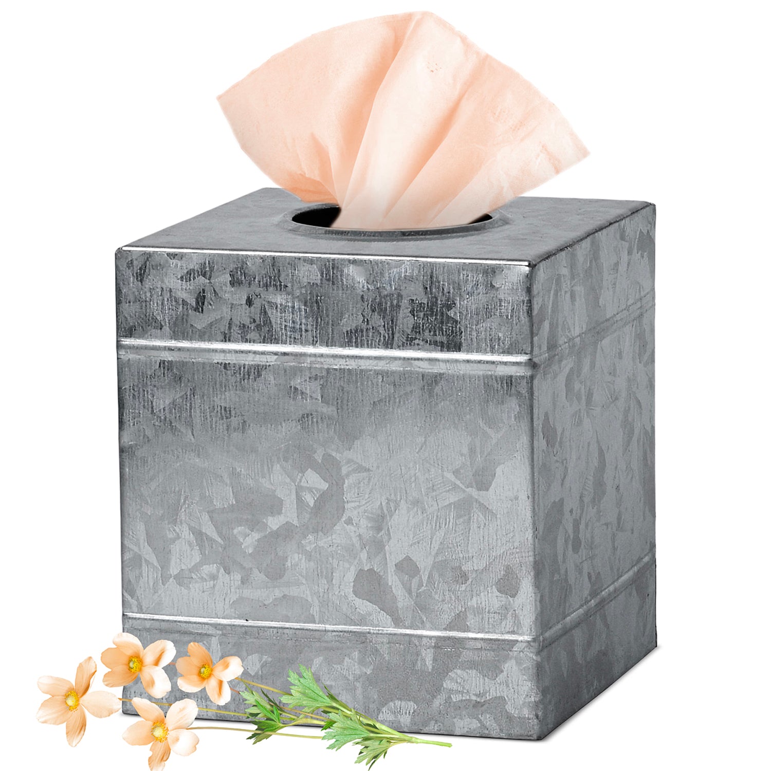 Galvanized Metal Square Tissue Box – Autumn Alley