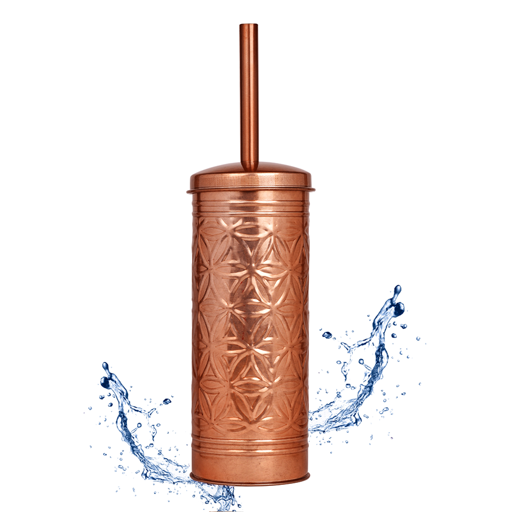 Jamie Line Copper Toilet Brush with Holder - Farmhouse Bathroom Decor ...