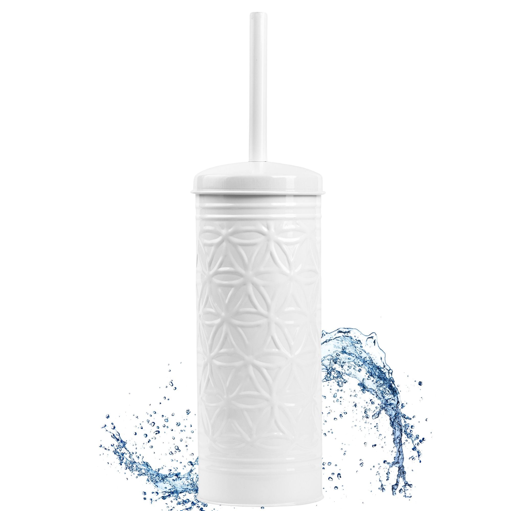 Jamie Line White Toilet Brush with Holder – Autumn Alley